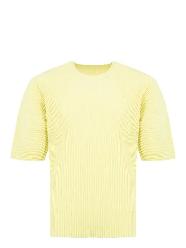 Issey Miyake Pleated T-shirt - Yellow