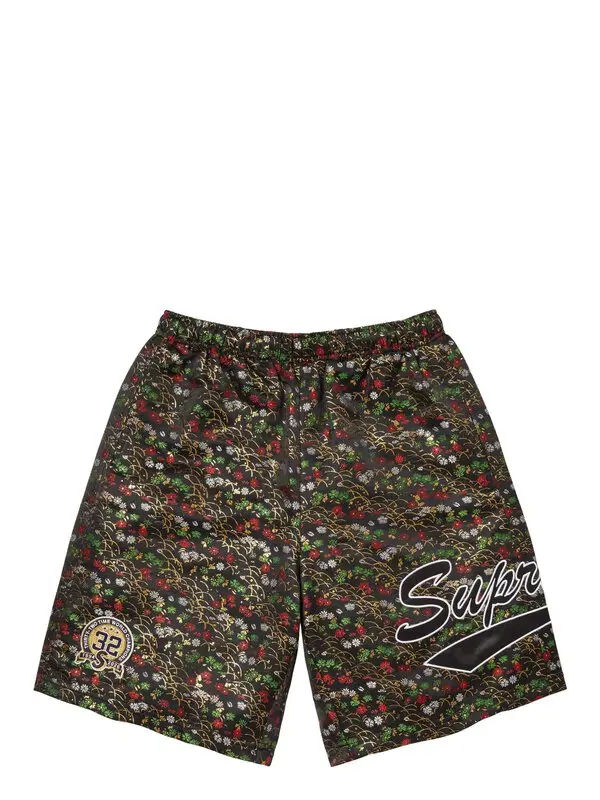 Supreme Floral Jacquard Short - Black