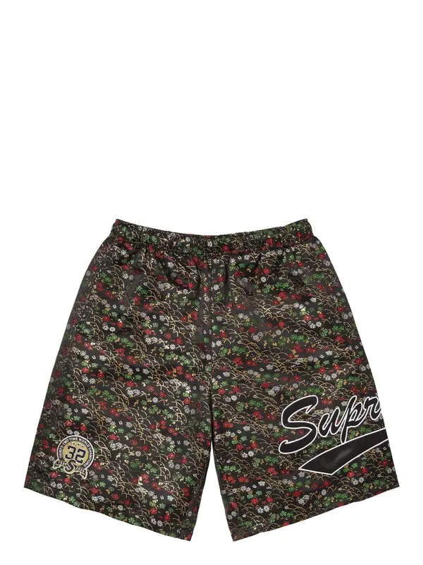 Supreme Floral Jacquard Short - Black
