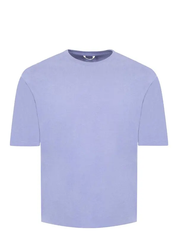 Auralee Brushed Organic Cotton Jersey Tee - Purple