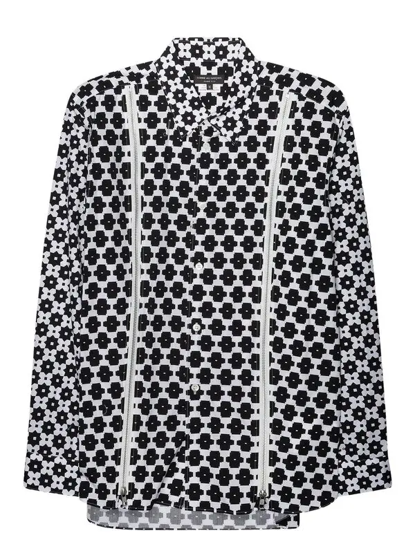 Comme Des Garçons Printed Zip Shirt - Multicolor