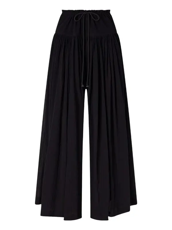 THE ROW Wide-leg Drawstring Trousers - Black