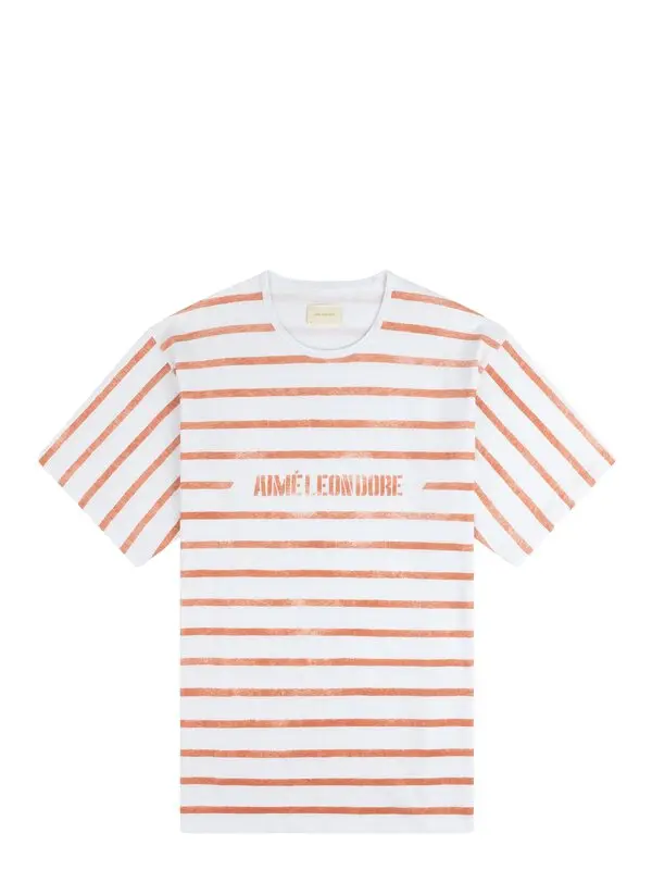 Aimé Leon Dore Striped Crewneck T-shirt - Red