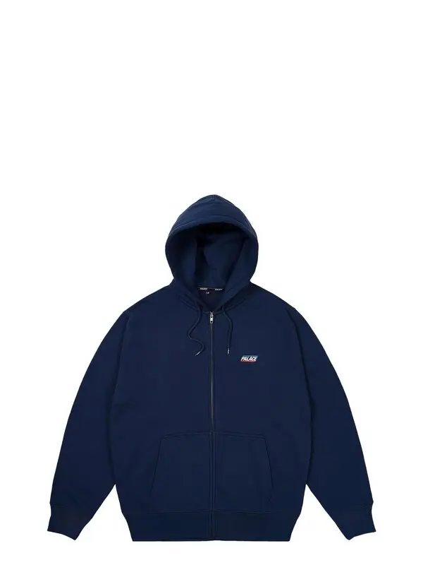 PALACE Zip Up Hooded Sweatshirt - Blue