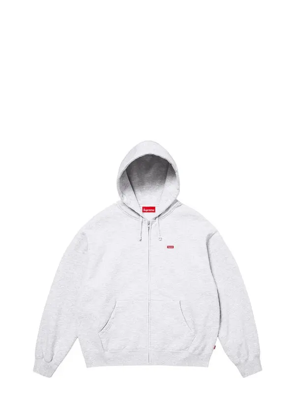 Supreme Small Box Zip Up Hooded Sweatshirt - Grey