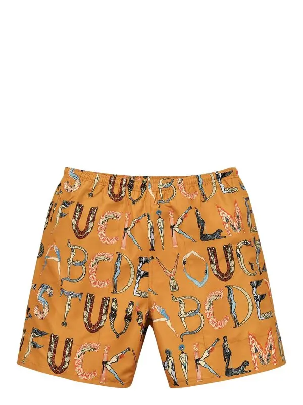 Supreme Alphabet Water Short - Orange