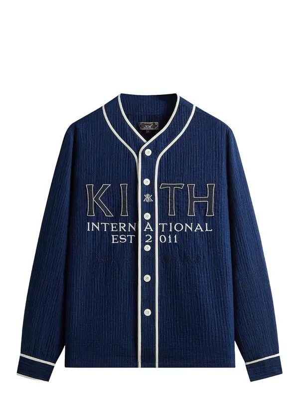 Kith Indigo Seersucker Button-up Shirt - Blue