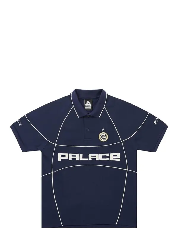 PALACE Pro Team Piped Polo Shirt - Blue