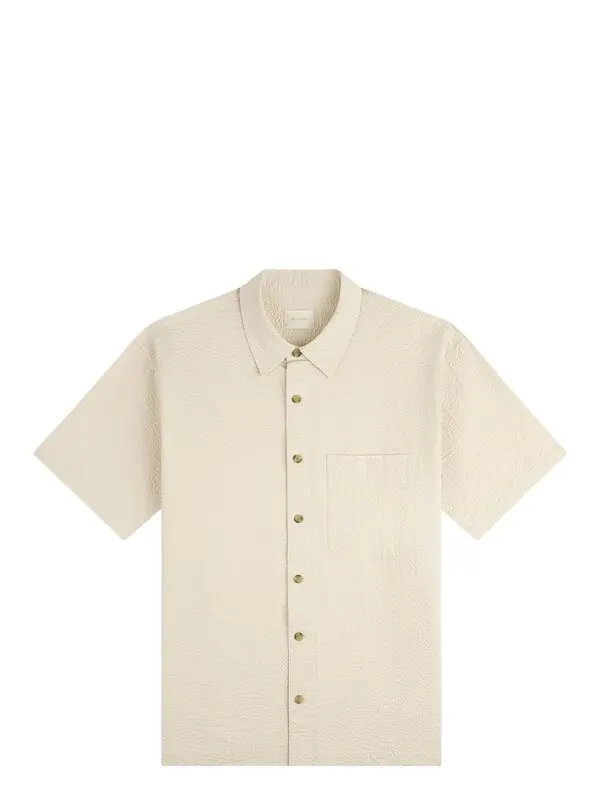 Aimé Leon Dore Short Sleeve Seersucker Shirt - Cream