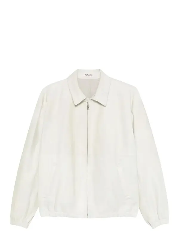 Auralee Calf Hair Zip Blouson - White