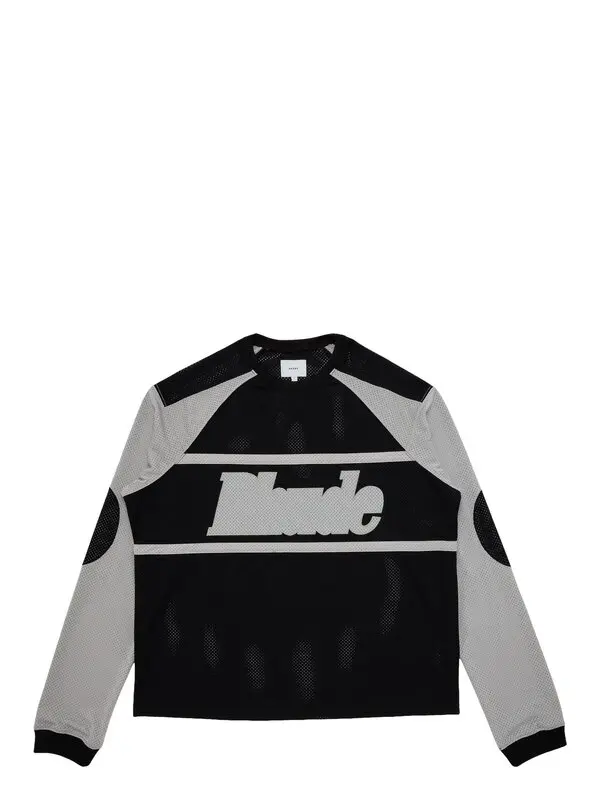 Rhude Mesh Moto Long Sleeve Shirt - Black