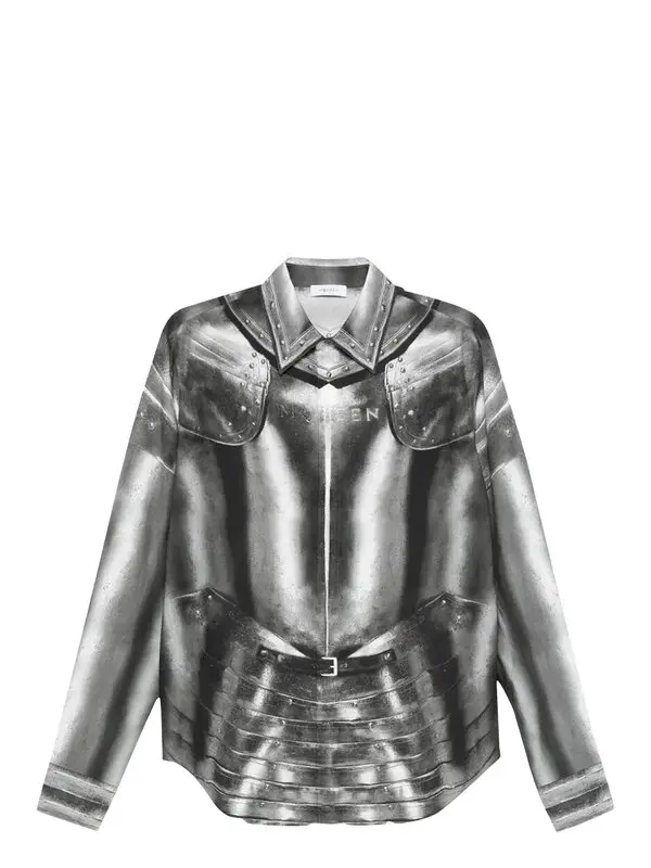 Alexander McQueen Armor Print Shirt - Silver