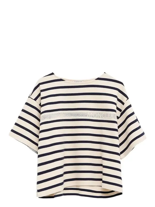 Moncler Striped Short Sleeve T-shirt - Multicolor