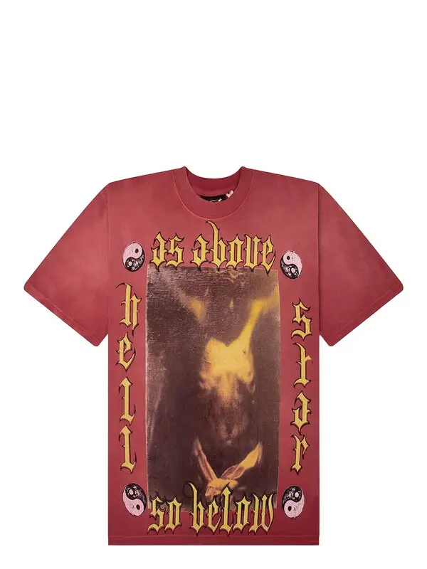 HELLSTAR As Above So Below Graphic T-shirt - Red