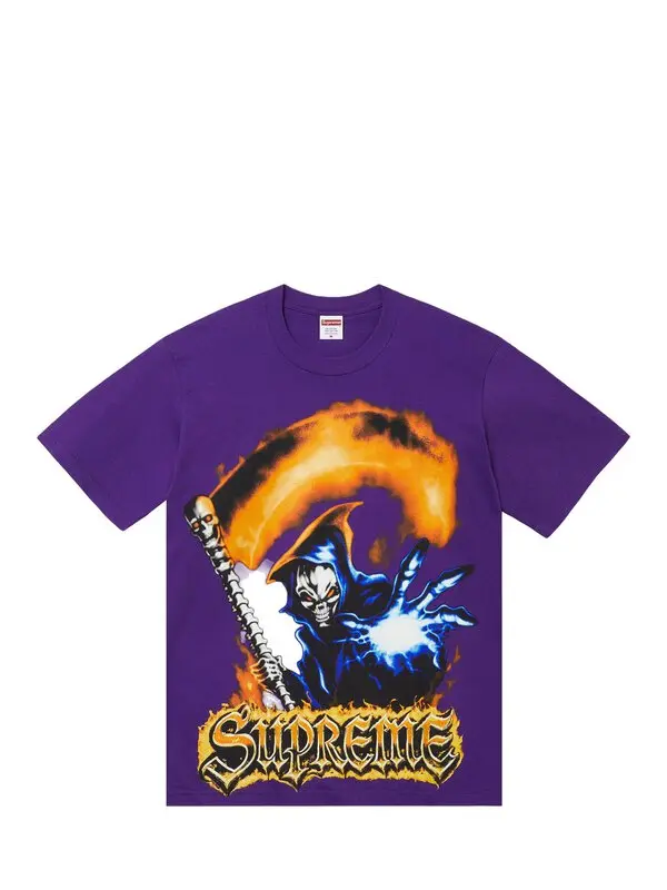 Supreme Grim Reaper Graphic T-shirt - Purple