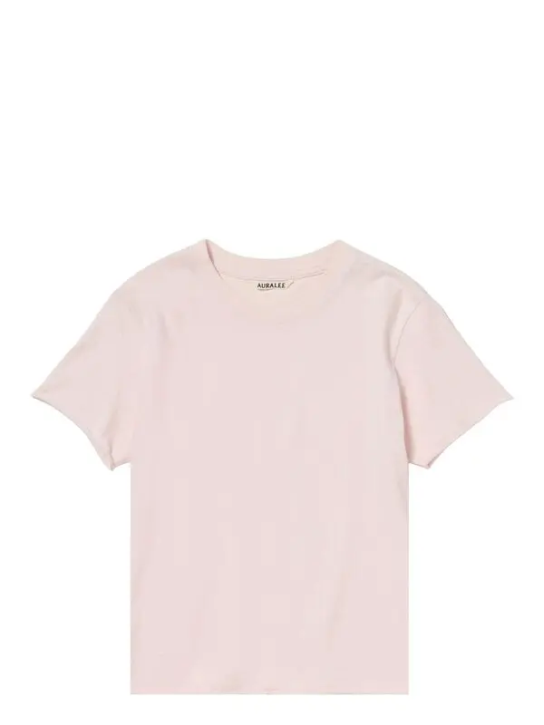 Auralee Brushed Organic Cotton Jersey T-shirt - Pink