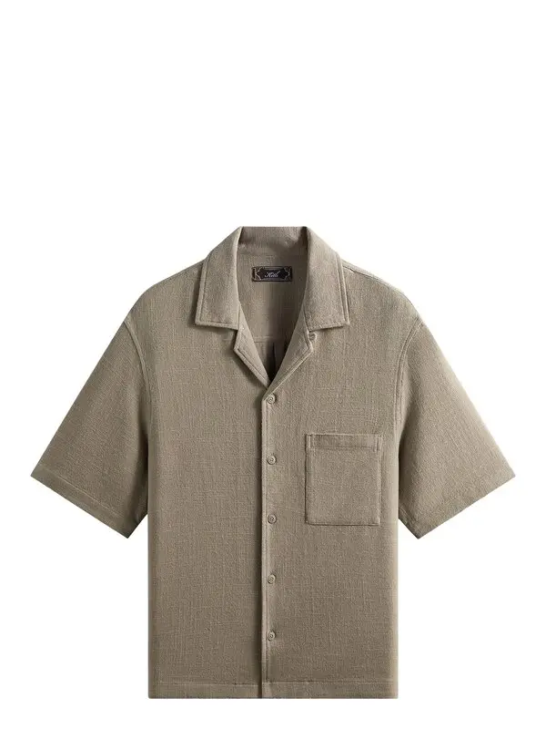 Kith Soft Woven Beckham Camp Collar Shirt - Green