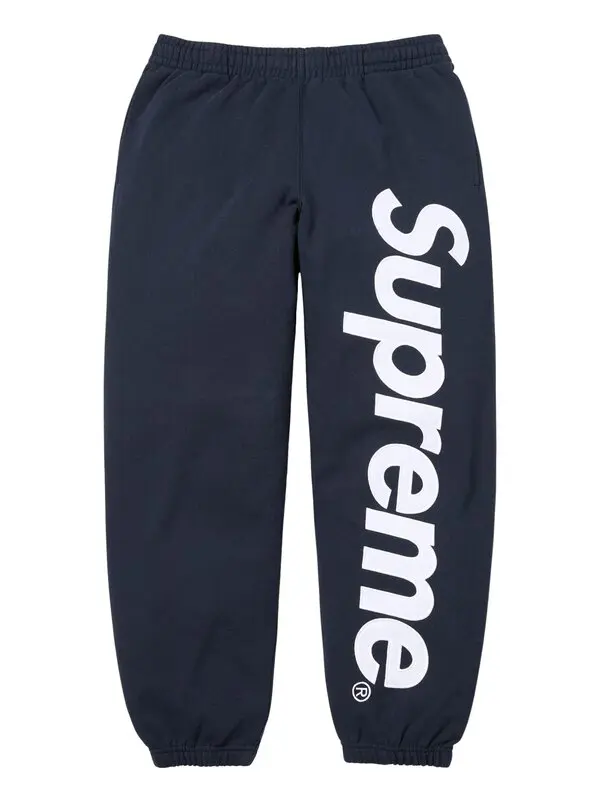Supreme Satin Appliqué Sweatpant - Blue