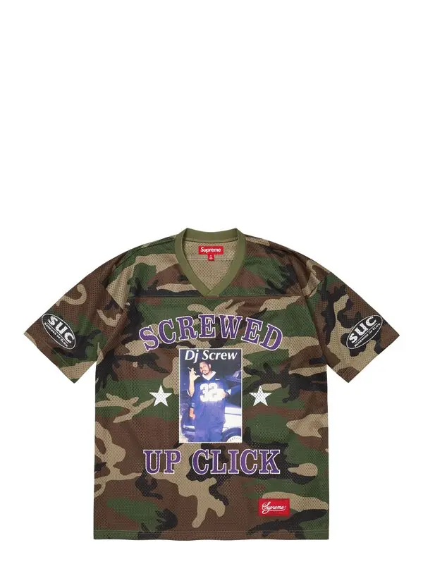 Supreme X Dj Screw Woodland Camo Jersey - Green