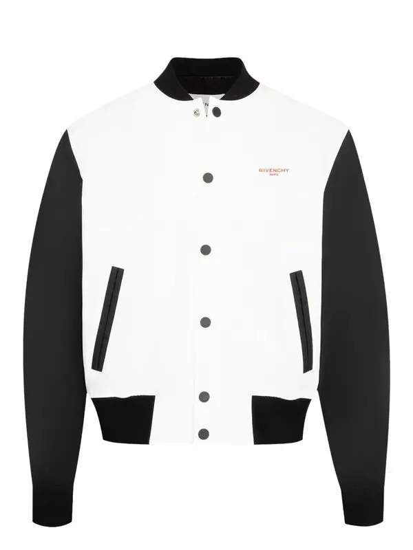 Givenchy Mix Material Bomber Jacket - White