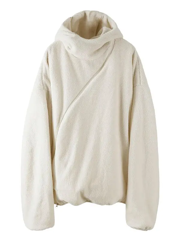 POST ARCHIVE FACTION Knitted Hoodie - White