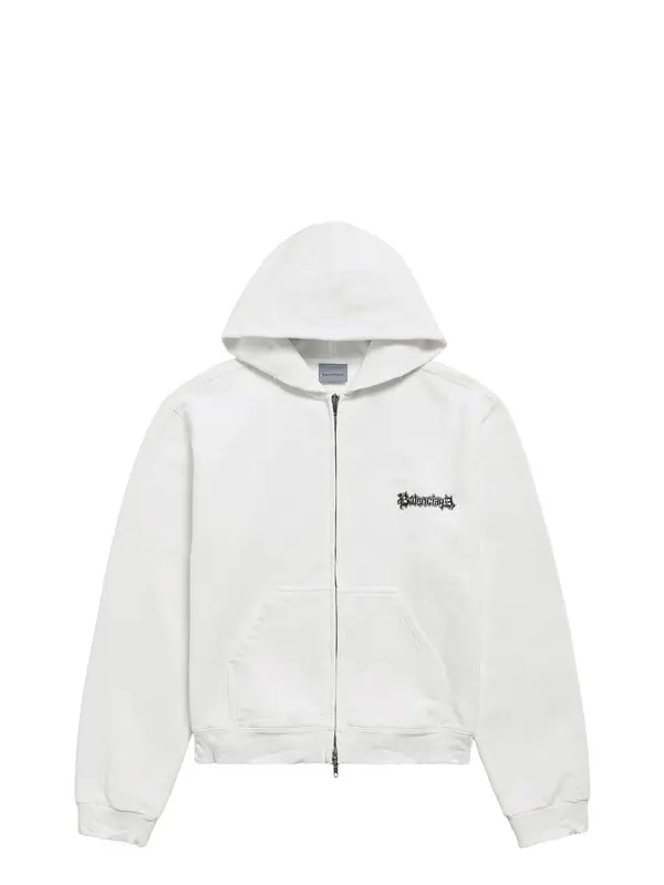 Balenciaga Zip-up Hoodie - White