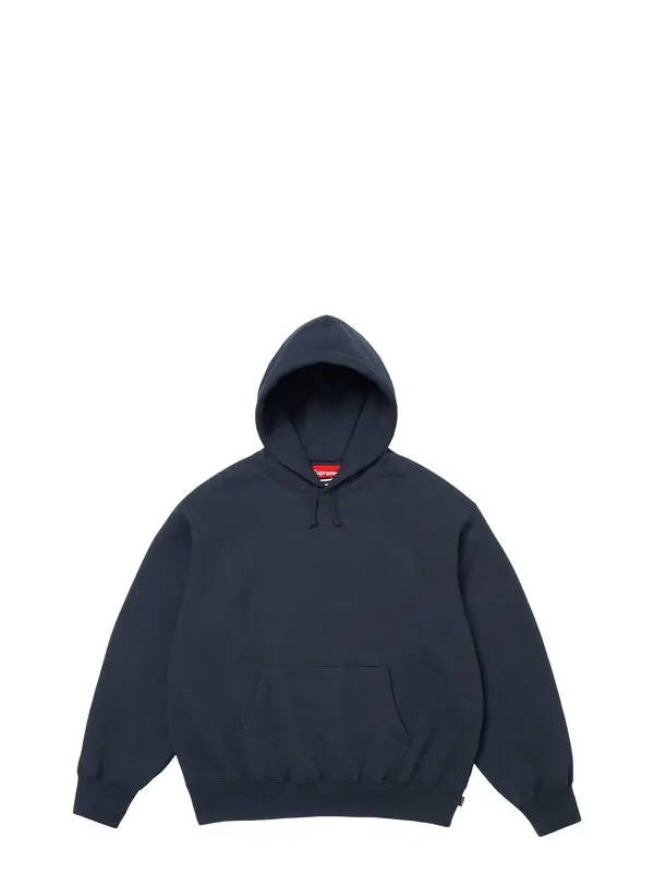 Supreme Satin Appliqué Hooded Sweatshirt - Blue