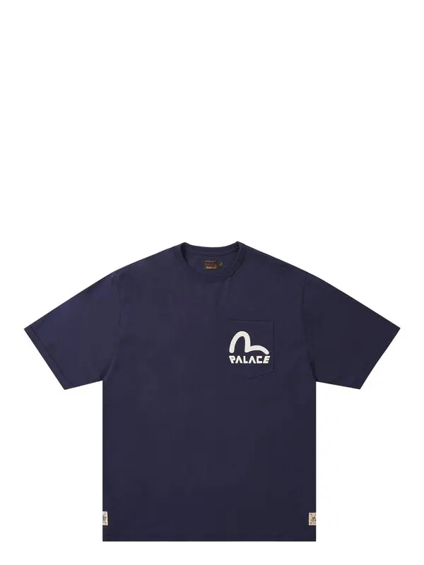 PALACE X Evisu Heavy Wash T-shirt - Blue