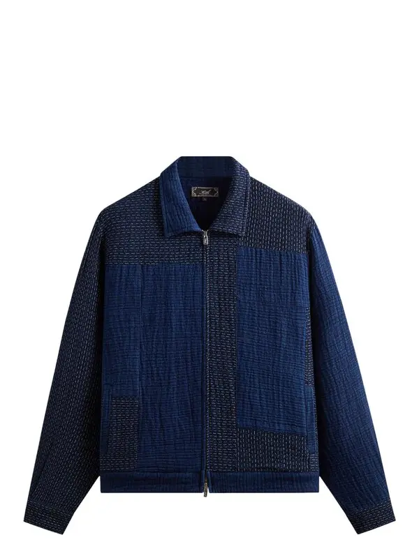 Kith Stitched Patchwork Zip-up Blouson Jacket - Blue