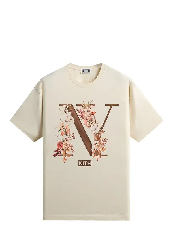 Kith Floral Graphic Crewneck T-shirt - Cream