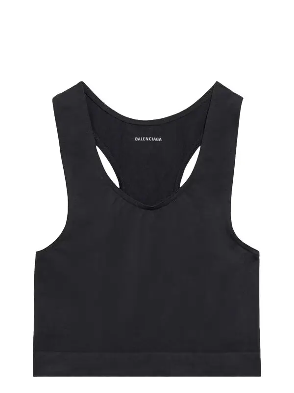 Balenciaga Seamless Cropped Top - Black