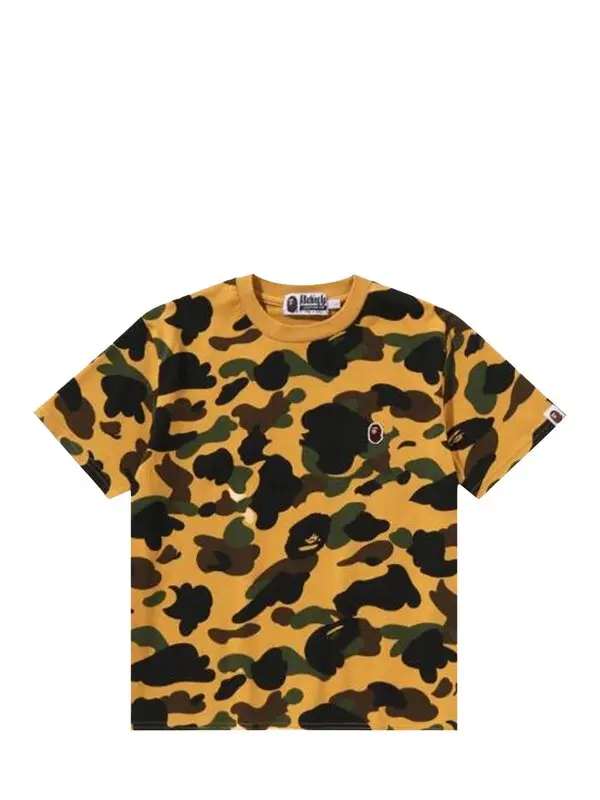 A BATHING APE 1st Camo Cropped Tee - Yellow