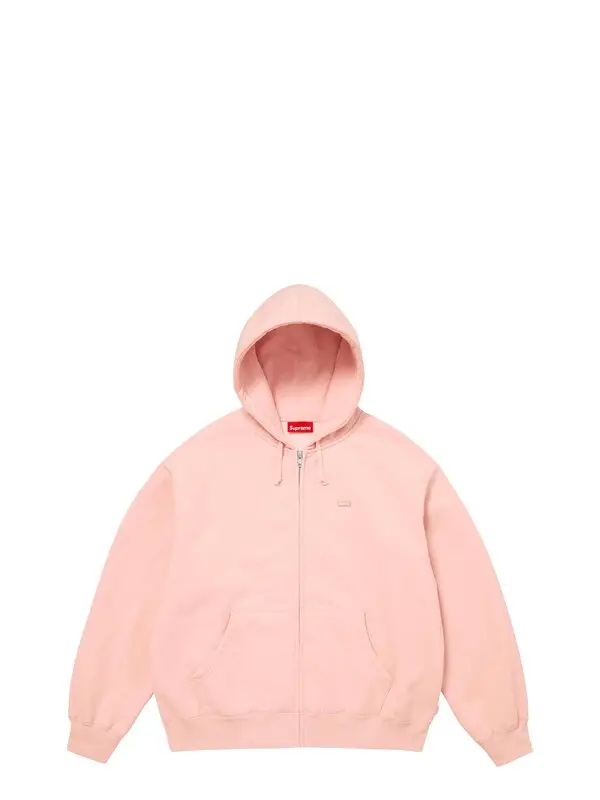 Supreme Small Box Zip Up Hooded Sweatshirt - Pink