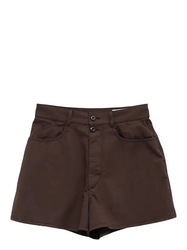 LEMAIRE Ristretto Tailored Shorts - Brown