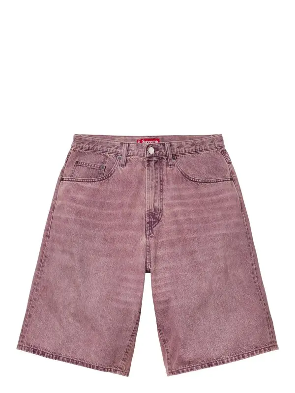 Supreme Overdyed Baggy Denim Short - Purple