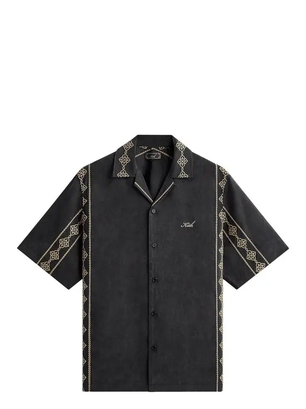 Kith Cupro Linen Thompson Camp Collar Shirt - Black