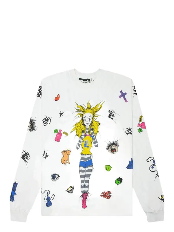 HELLSTAR Down The Paradise Path Long-sleeve - White