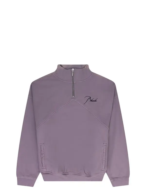 Rhude Quarter Zip Sweatshirt - Purple