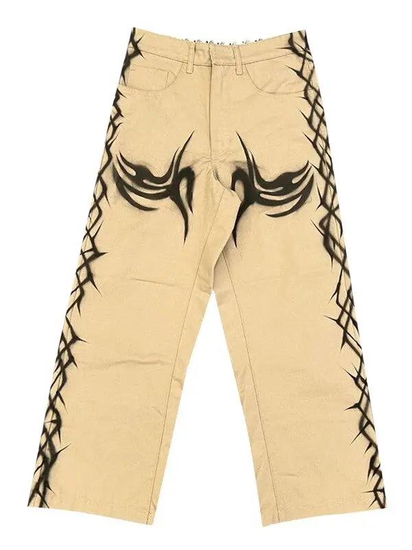 HELLSTAR Tribal Airbrushed Pants - Brown