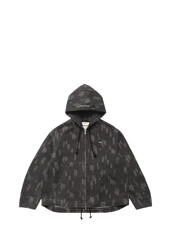 METALWOOD STUDIO Camouflage Cotton Twill Zip Hoodie - Green