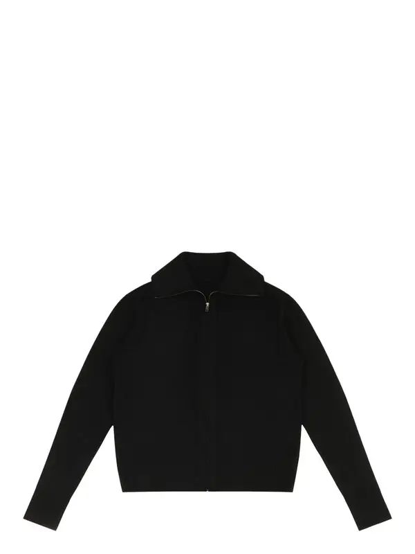 ENTIRE STUDIOS Knit Zip Up Jacket - Black