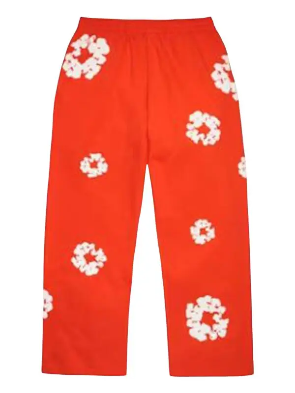 DENIM TEARS Cotton Wreath Relaxed Fit Sweatpants - Orange
