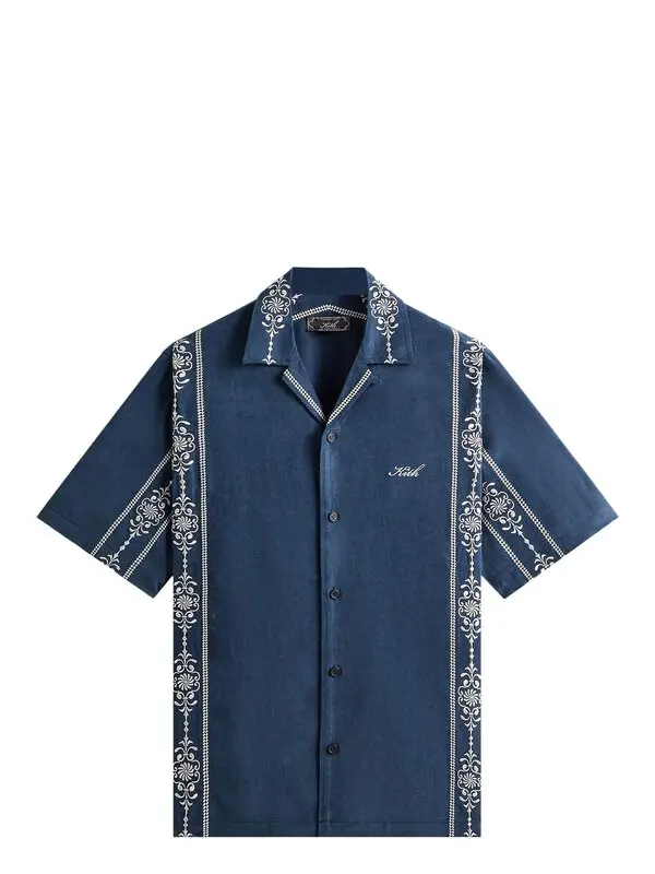 Kith Cupro Linen Thompson Camp Collar Shirt - Black