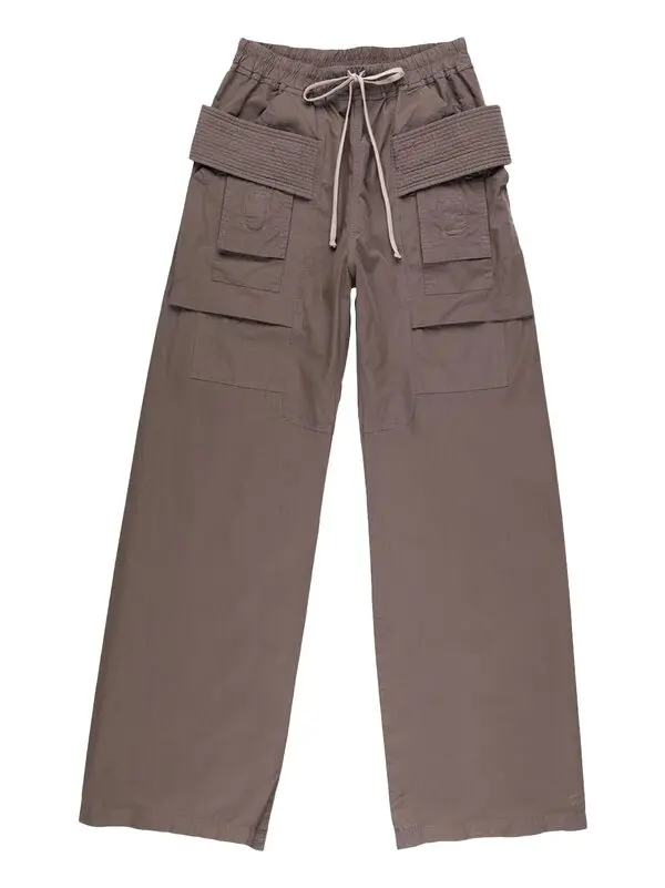Rick Owens Creatch Wide Drawstring Cargo Pants - Brown