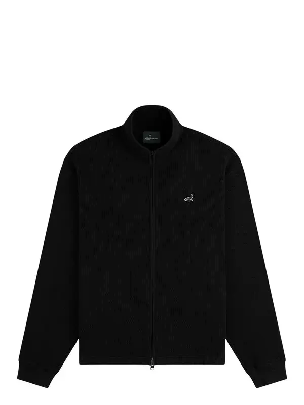 Aimé Leon Dore Ald Golf Piqué Full Zip Sweater - Black