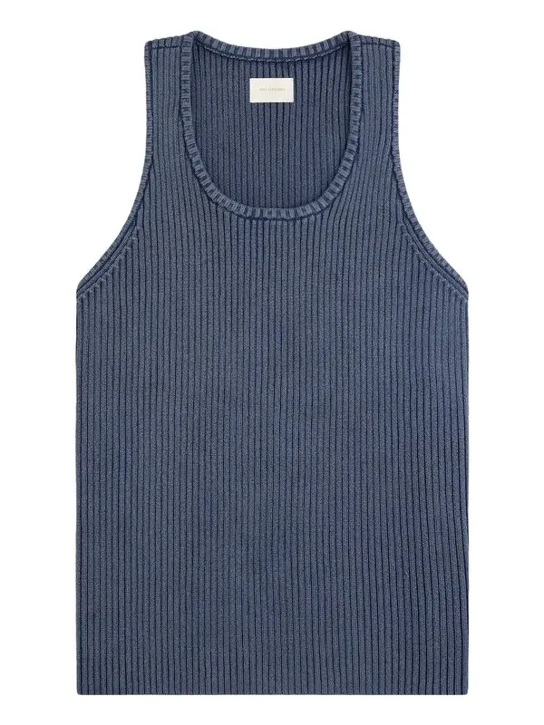 Aimé Leon Dore Stone Washed Knit Tank Top - Blue