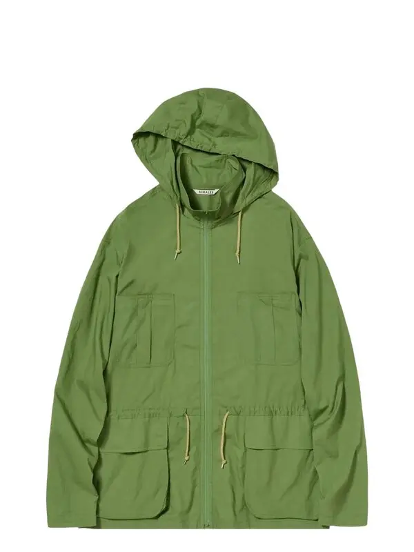 Auralee Super Fine Cotton Lawn Hooded Blouson - Green