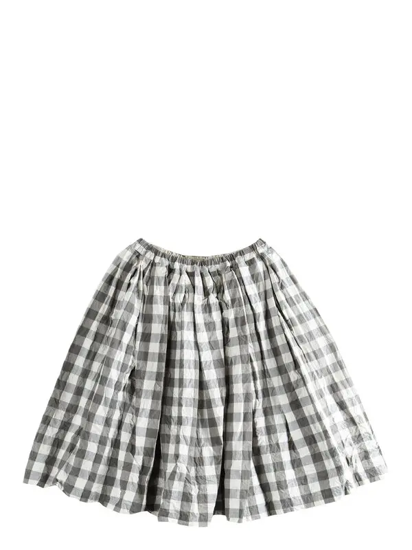 Tao Comme Des Garçons Checkered Ruched Skirt - Grey