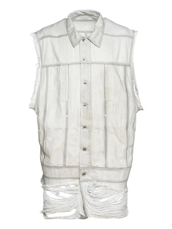 Rick Owens Sl Jumbo Worker Vest - White