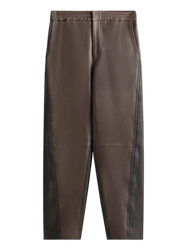 Kith Kin Irving Combo Leather Moto Pant - Brown